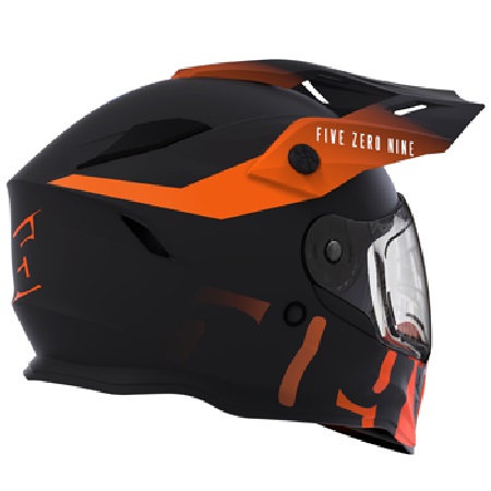 CASQUE 509 DELTA R3 VISIÈRE ÉLECTRIQUE ORANGE ET NOIR Motoneige - RM ...